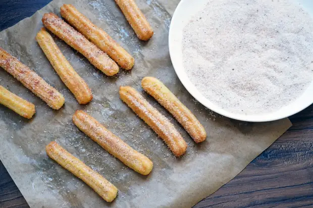 Churros, postres de pastisseria, recepta pas a pas amb fotos, bloc culinari andychef.ru