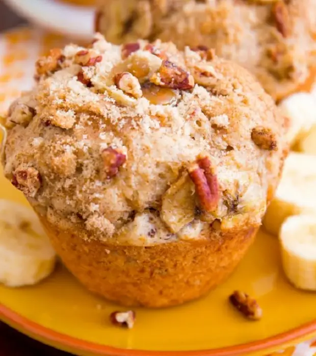 muffin dengan pisang dan kacang