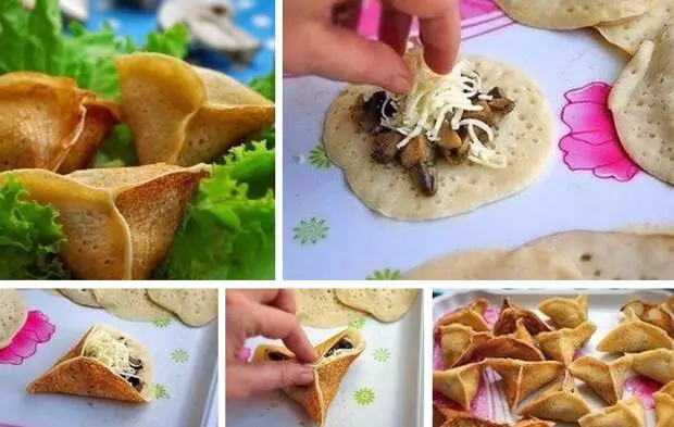 How to make "triangles" - spring rolls