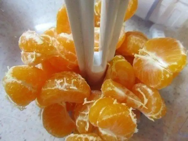 Simpleönekeý mandarin doňdurma resepti Täze ýyl saçagy üçin ajaýyp pikirdir!