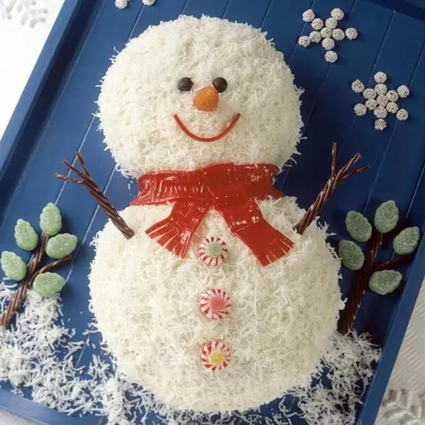 Kek Snowman adalah makanan istimewa yang luar biasa indah!