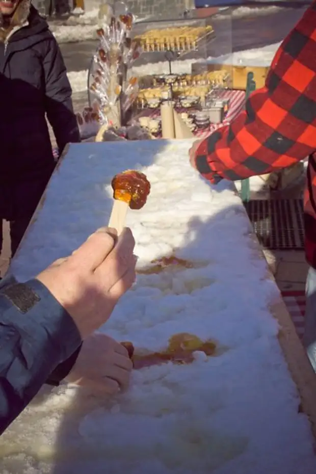 Doces de neve de Quebec