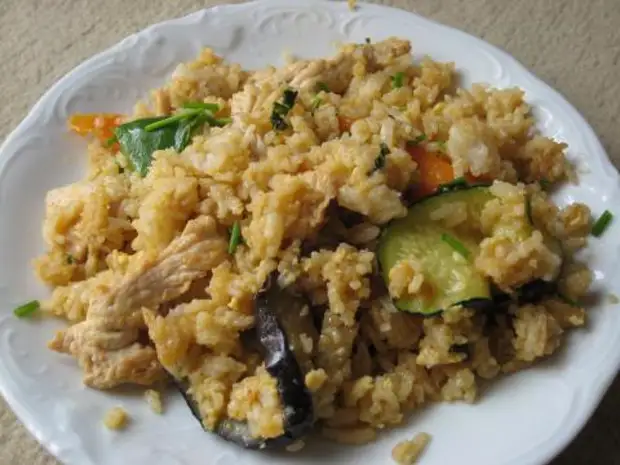 Fried rice nga adunay itlog - Thai nga bersyon