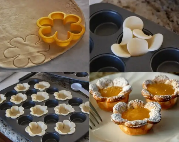 produits de boulangerie en forme de camomille