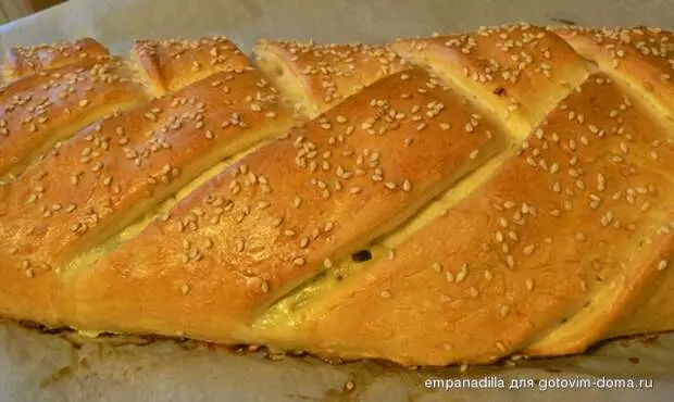 "Trenza" con pavo y brócoli