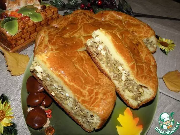 Torta tal-fwied bil-ġelatina "Narodny"