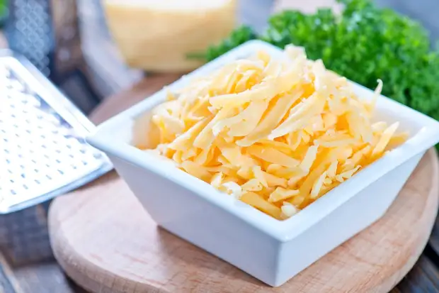 grated cheese in a bowl photo