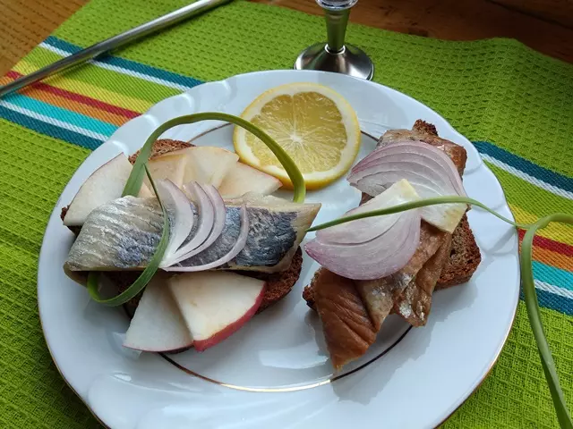 Home-pickled herring