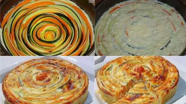 Vegetable pie "Rainbow"