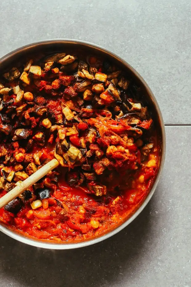 Spicy Moroccan eggplant stew