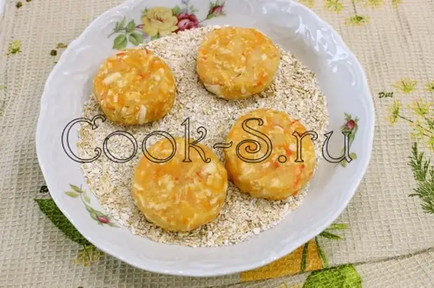 chuletas de patata con palitos de cangrejo