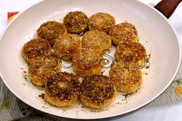 chuletas de patata con palitos de cangrejo