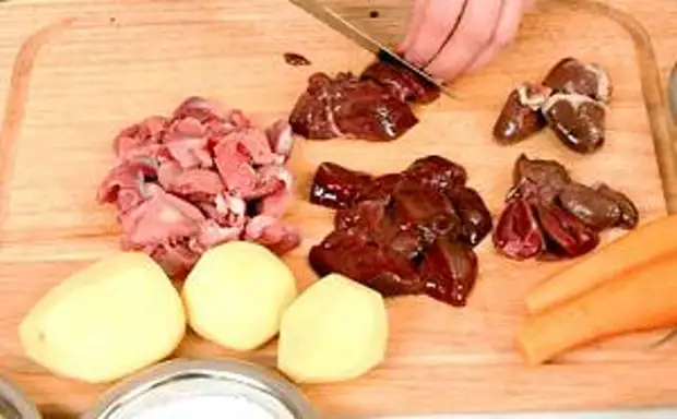 Roast chicken offal recipe step by step