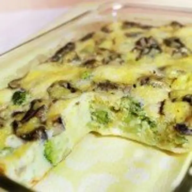 casserole Broccoli ជាមួយផ្សិតនិងឈីស - ចុងក្រោយ