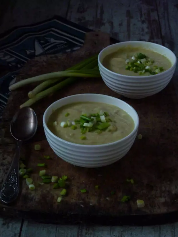 Vichyssoise - ស៊ុបខ្ទឹមបារាំងសុទ្ធ