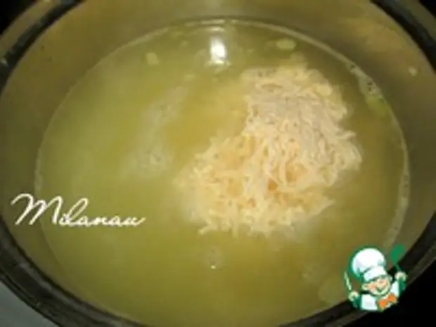 Sopa de patates amb ingredients de formatge crema