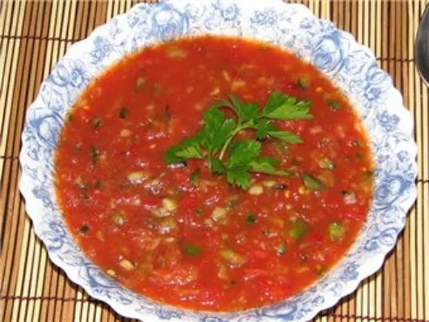 Spanish cold soup "Gazpacho"