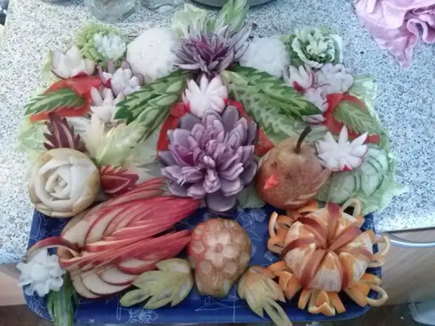 Een beetje groente en fruit positief: carving