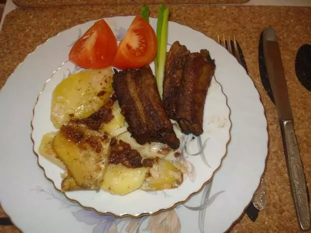 Baked pork ribben - Russyske keuken