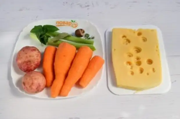 Carrot potage nga sabaw - lakang sa litrato 1