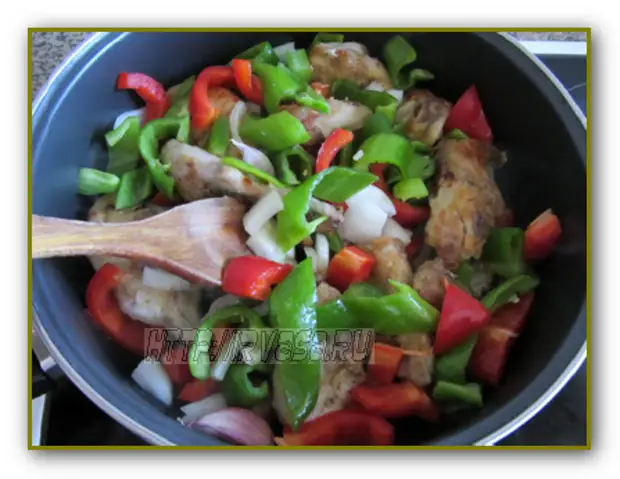 coello guisado con verduras