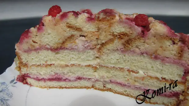 Raspberry-apricot cake with proteins