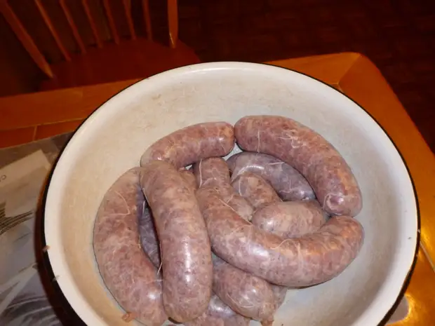 Homemade pork sausages