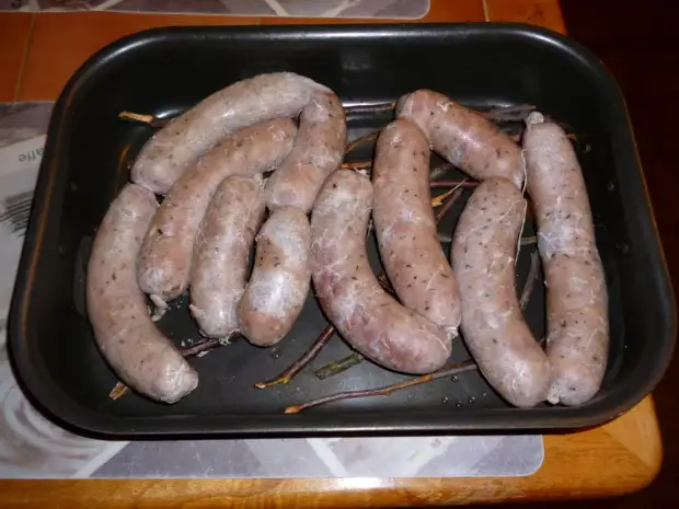 Homemade pork sausages