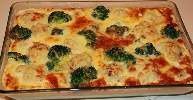 Broccoli ug cauliflower casserole