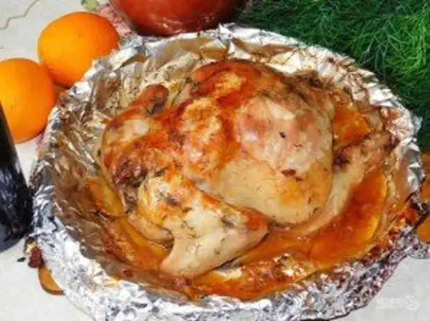 Chicken in wine-orange marinade with basil - photo step 4