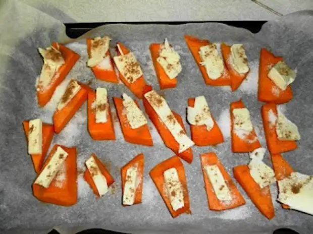 Calabaza al horno con canela