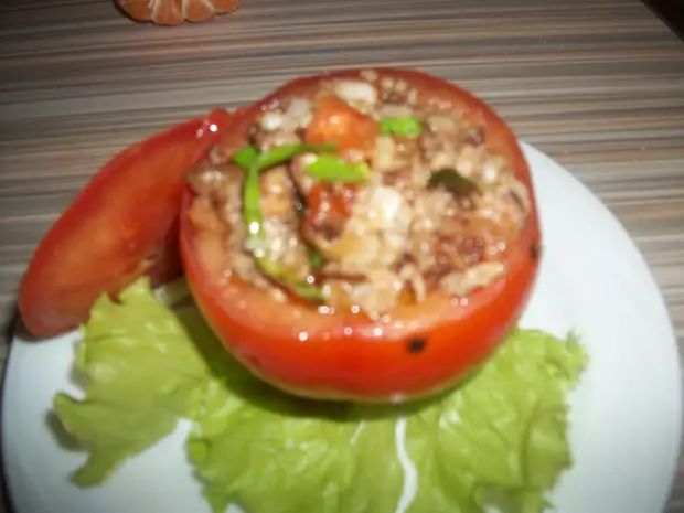 Snack - gevulde bakte tomaten!