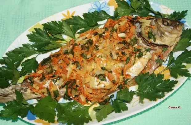 Foto della ricetta: Carassio carassio con verdure al microonde