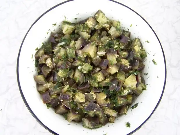 Eggplant like mushrooms appetizer