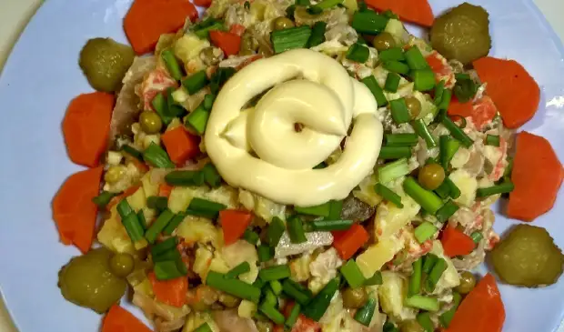 salad with potatoes and cabbage