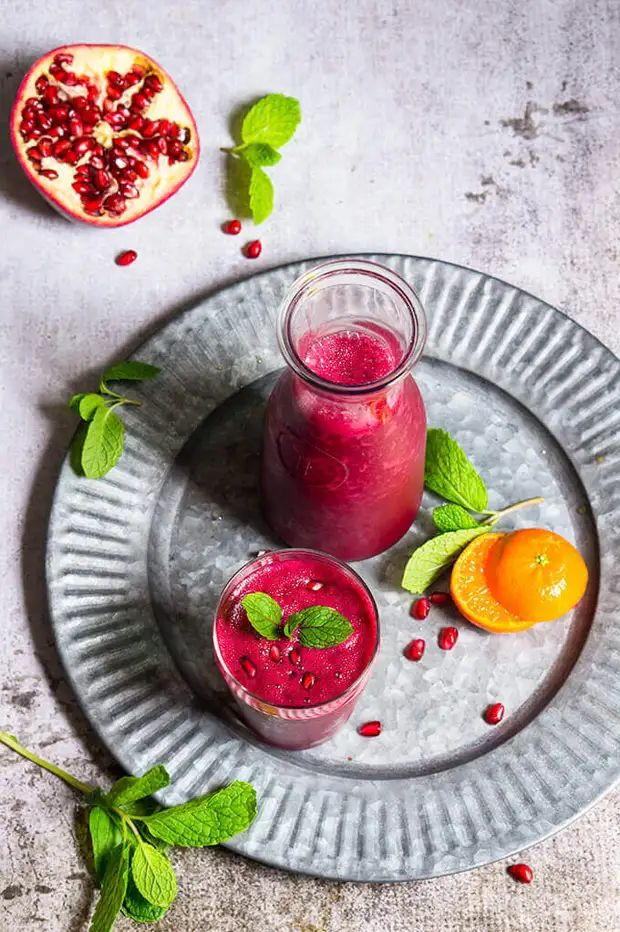 Smoothie Pomegranate and Beetroot: a super duet to cleanse the body